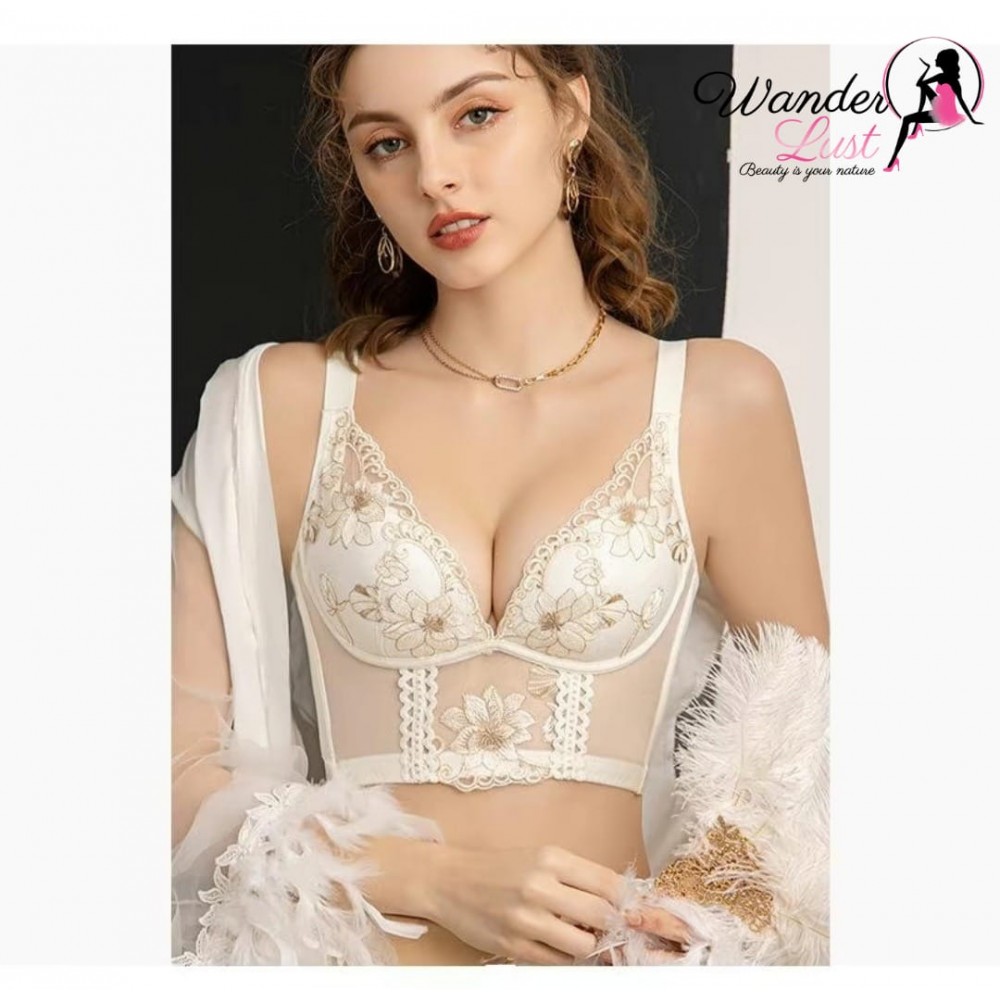 Lotus Embroidery Lace Shaping Bra Wander Lust